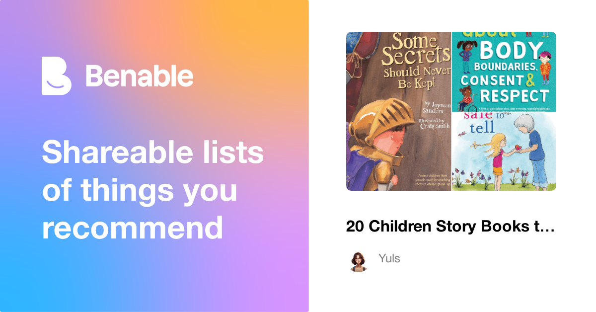 20 Children Story Books to Teach Body Safety
