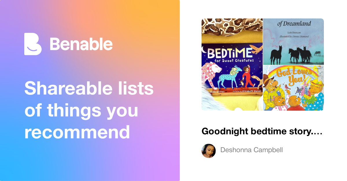 Goodnight bedtime story. 📚