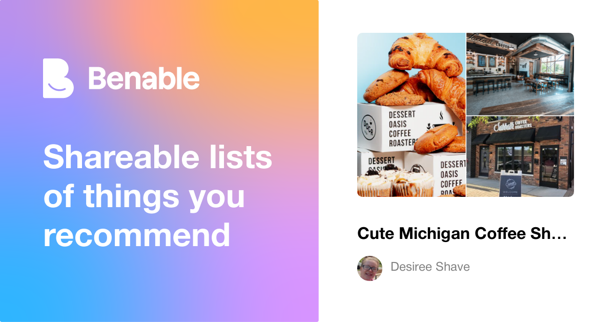 Cute Michigan Coffee Shops