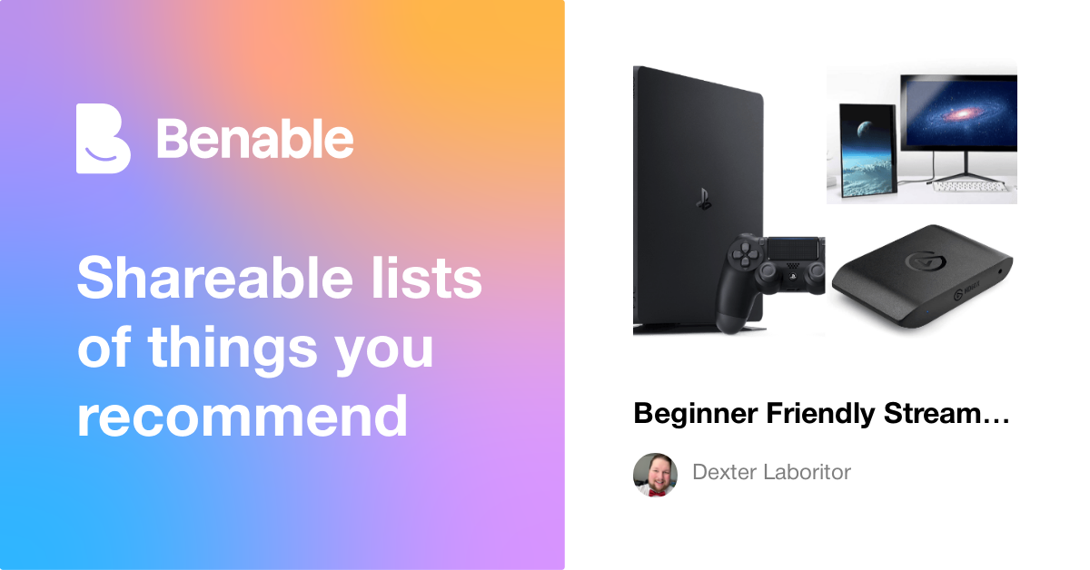 Beginner Friendly Streaming Setup