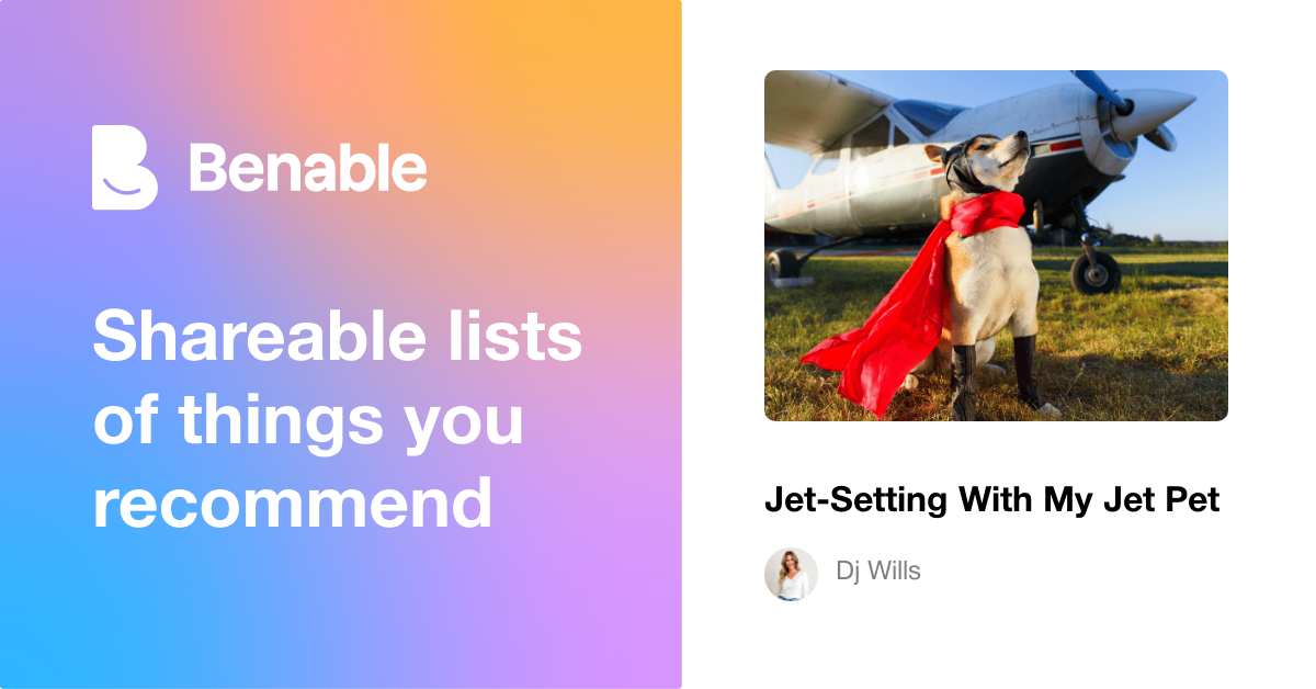 Jet-Setting With My Jet Pet