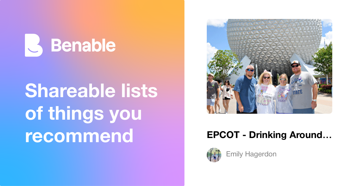 EPCOT - Drinking Around the 🌎