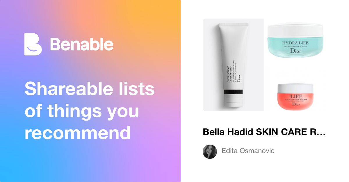 Bella Hadid SKIN CARE ROUTINE PRODUCTS