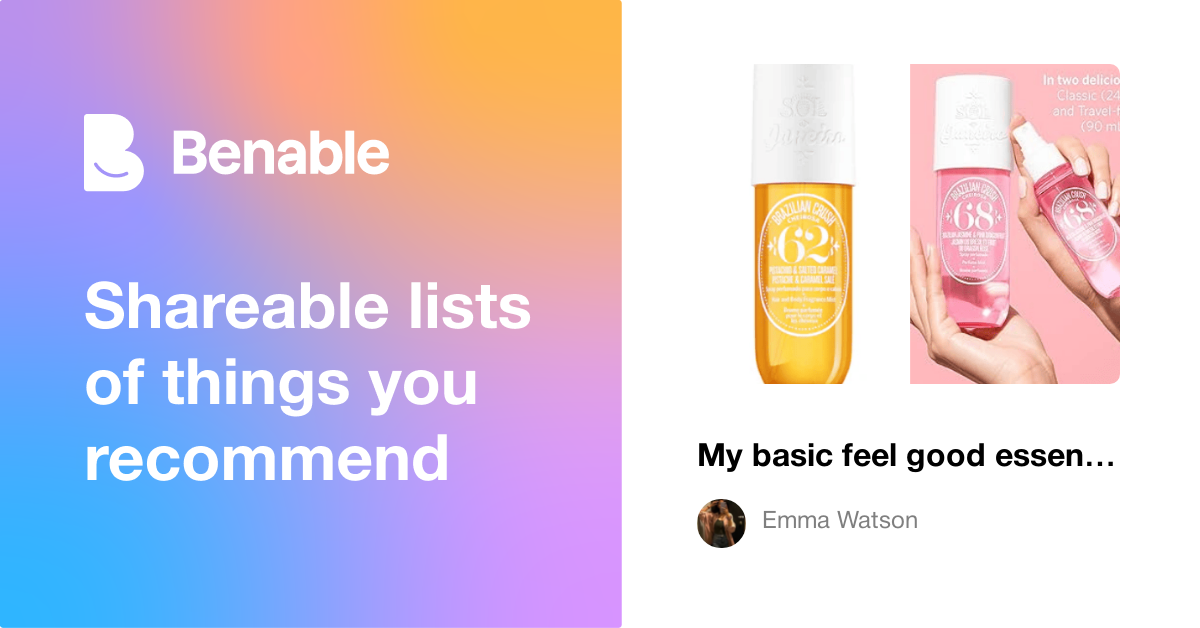 My basic feel good essentials for you 😘