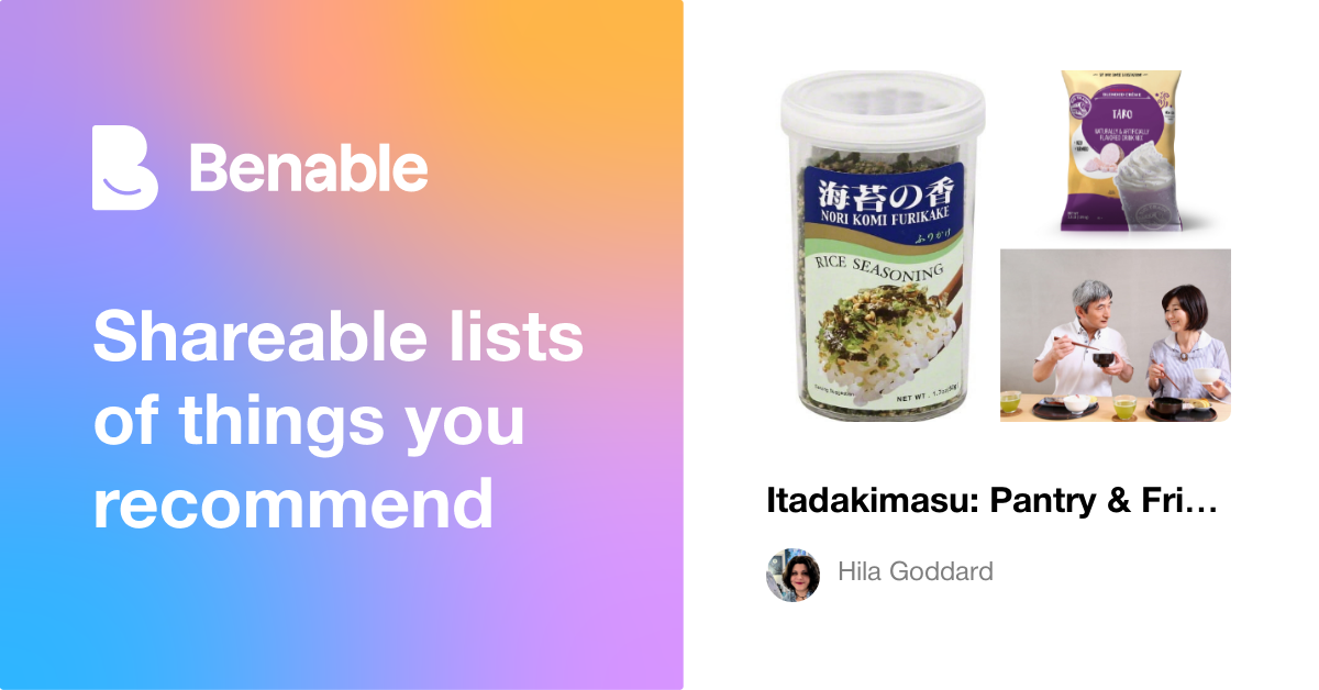 Itadakimasu: Pantry & Fridge Basics for Japanese Cooking & Snacking