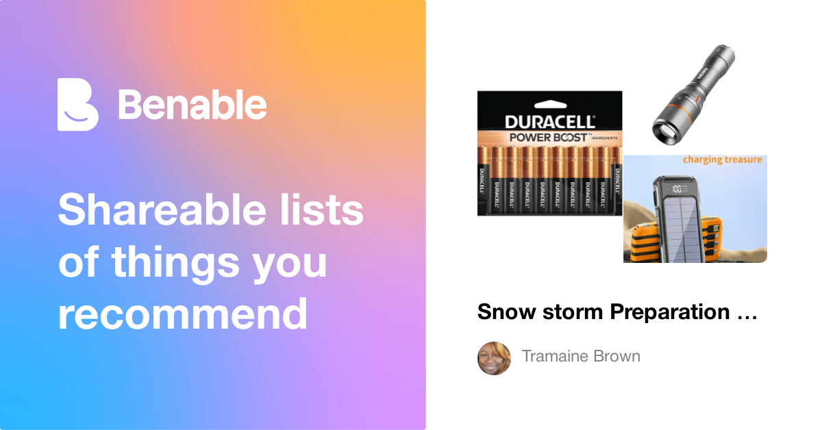 Snow storm Preparation Checklist