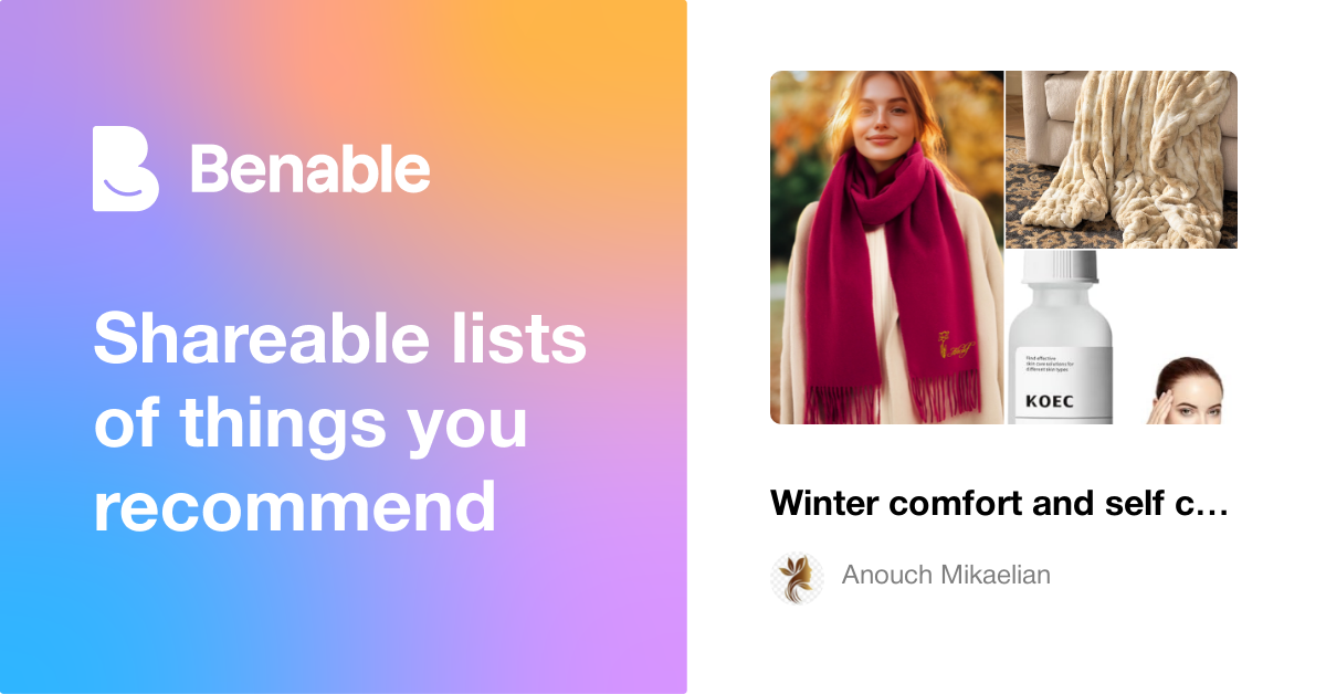 Winter comfort and self care