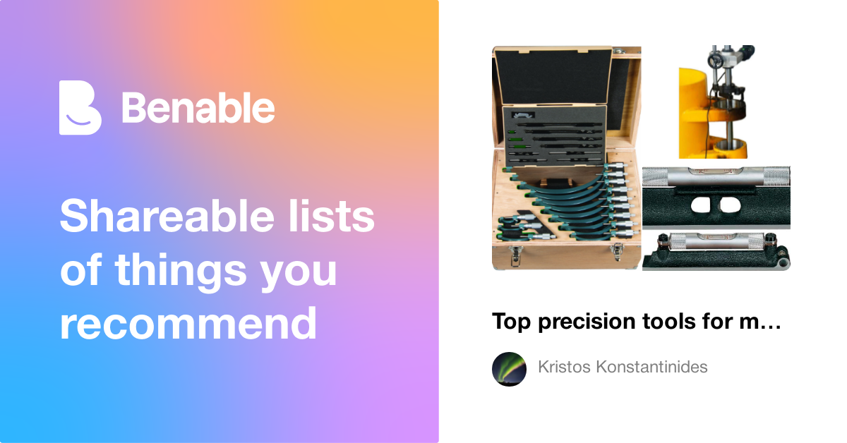 Top precision tools for master manual machinists