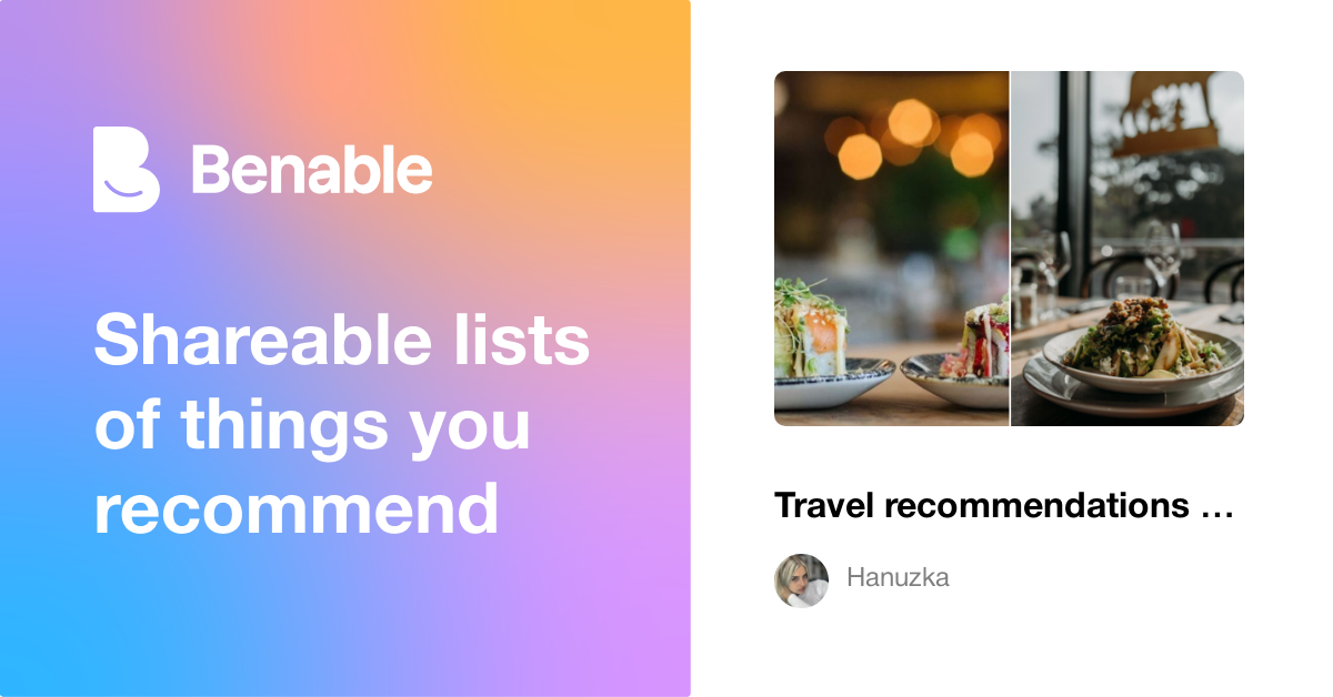 Travel recommendations and places that you need to visit