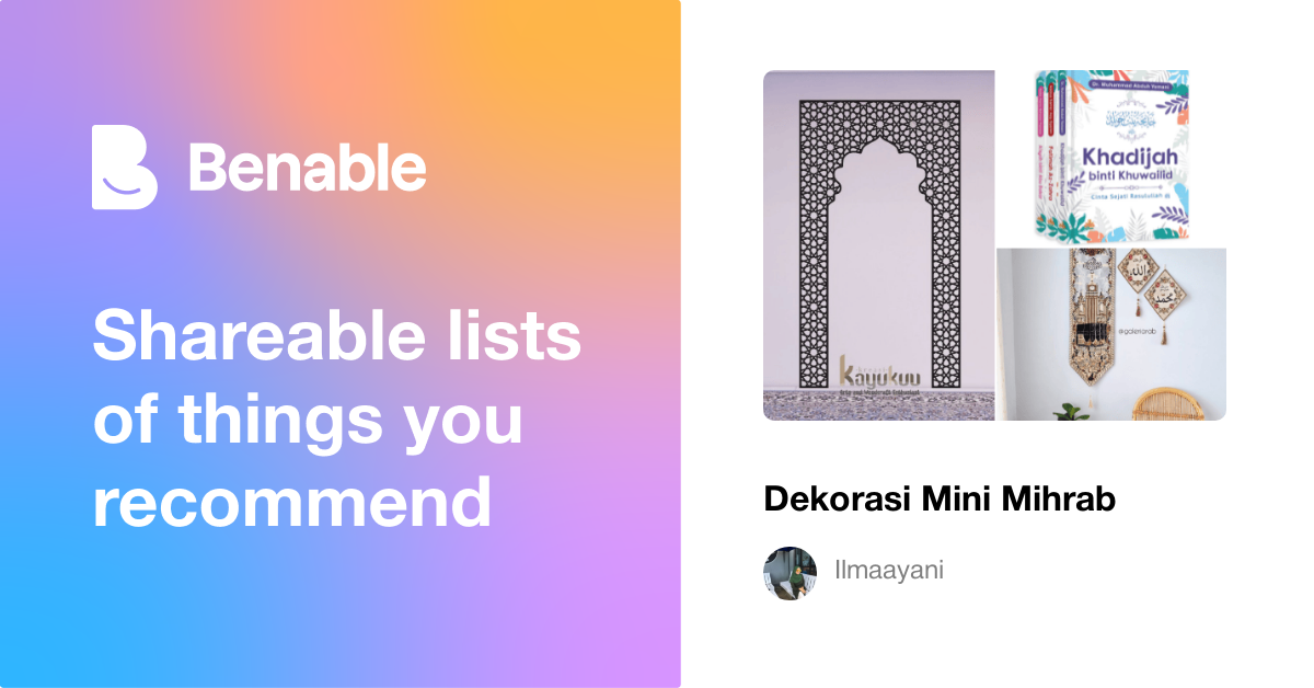 Dekorasi Mini Mihrab 🕌🕋