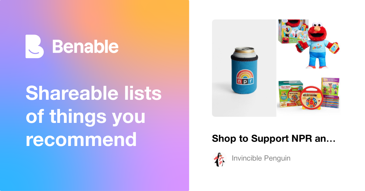 Shop to Support NPR and PBS. Buy a little or give a little and keep the ...