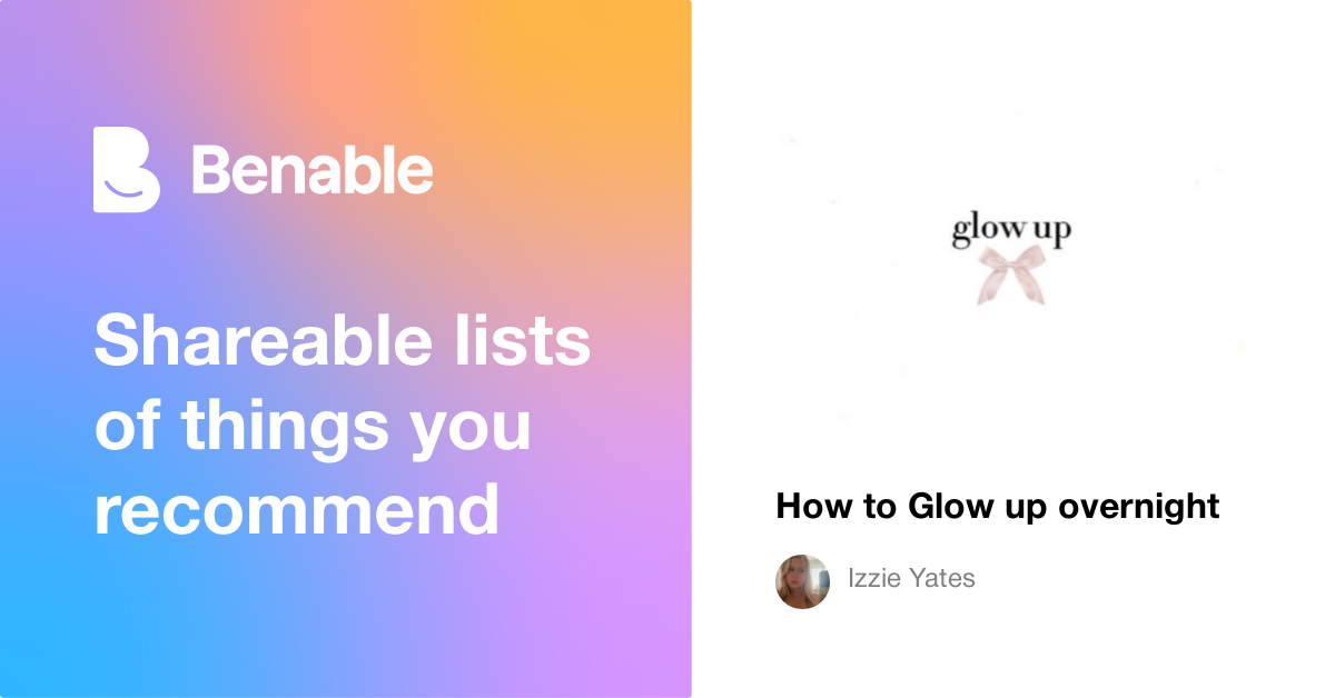 How to Glow up overnight