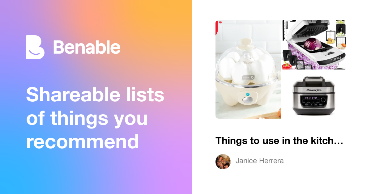 Things to use in the kitchen that make life easier