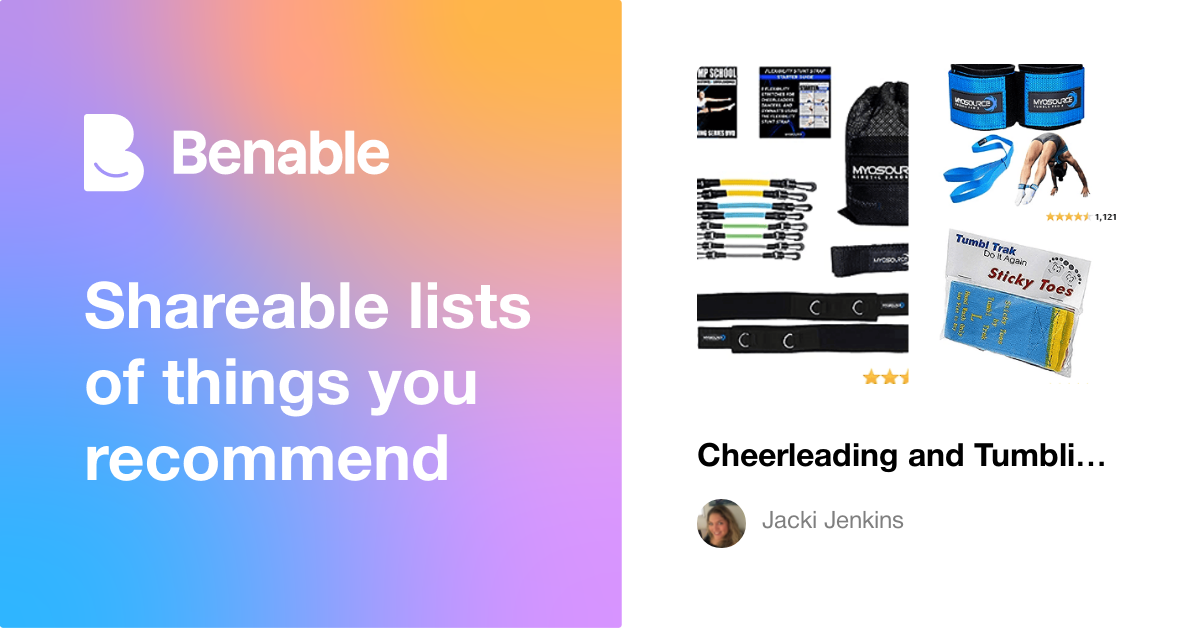 Cheerleading and Tumbling Training - Useful items