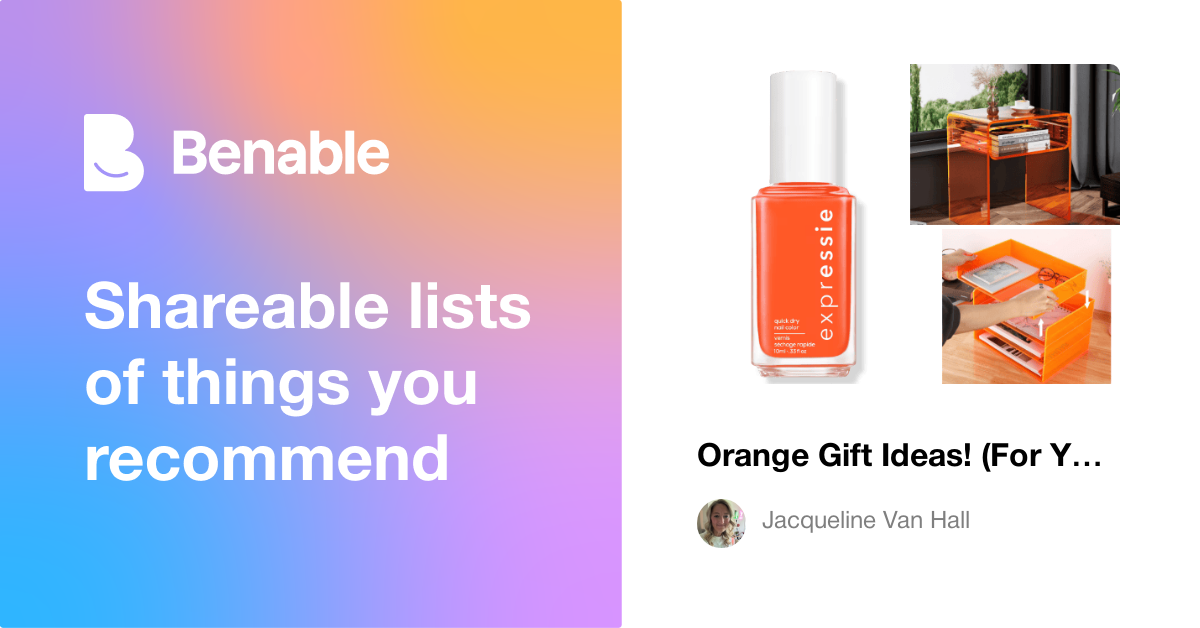 Orange Gift Ideas! (For YOU and people who LOVE the color Orange!)