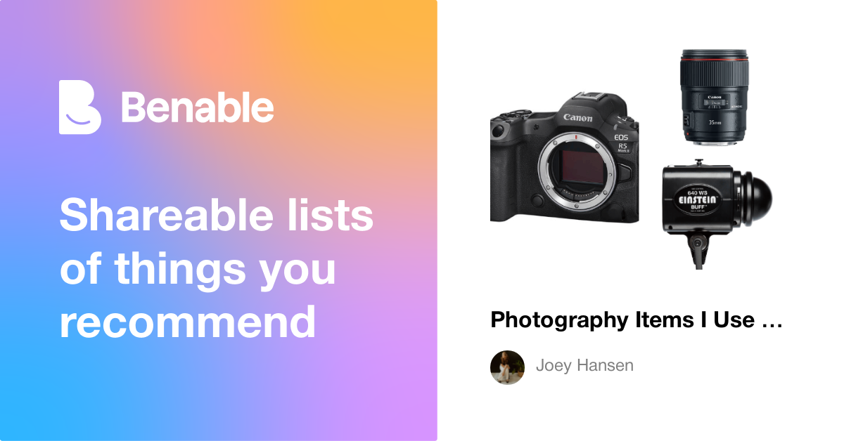 Photography Items I Use as a Professional Photographer