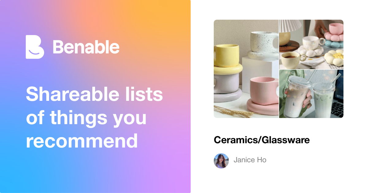 Ceramics/Glassware 🥂