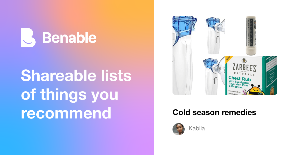 Cold season remedies