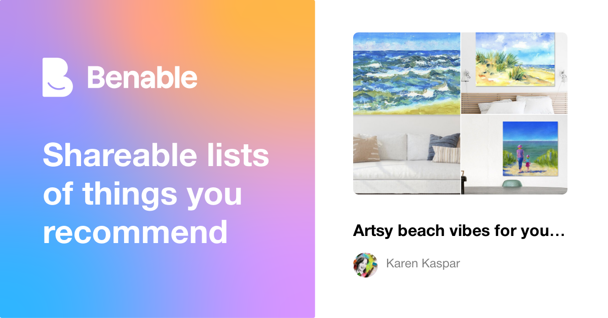 Artsy beach vibes for your home