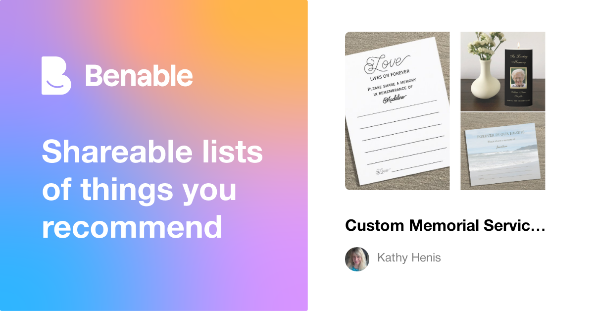 Custom Memorial Service Ideas