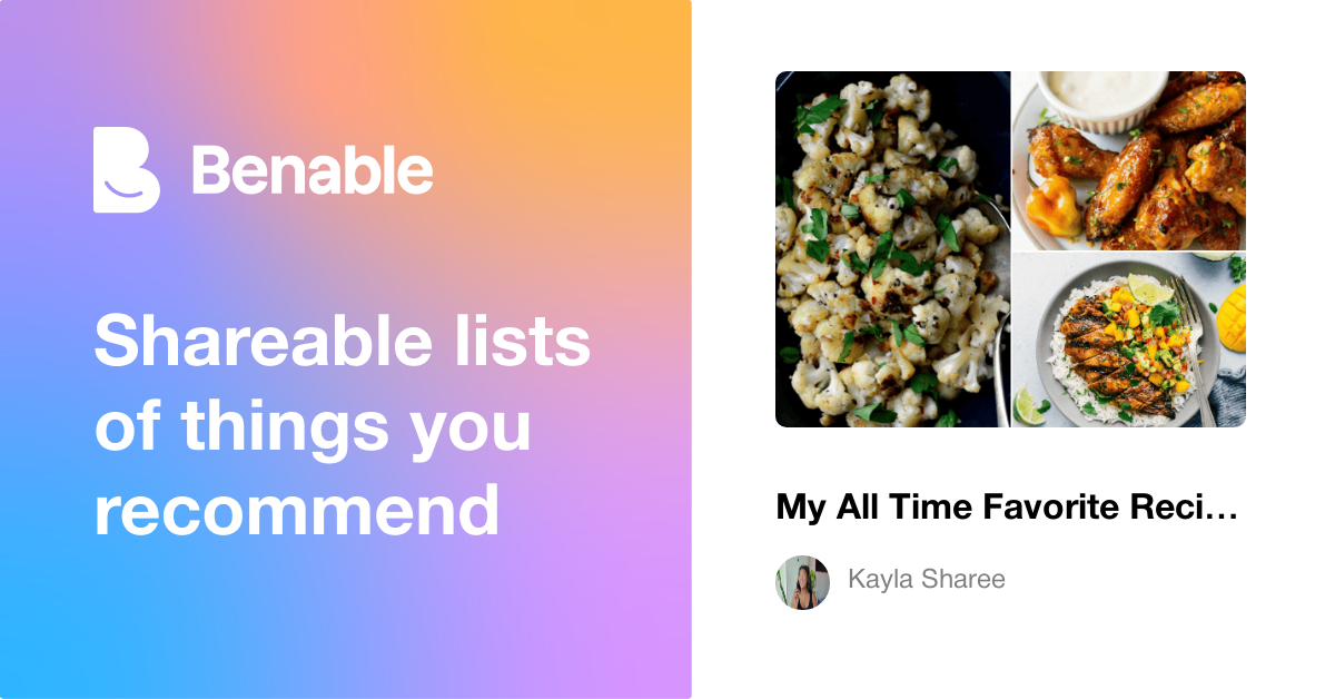 My All Time Favorite Recipes