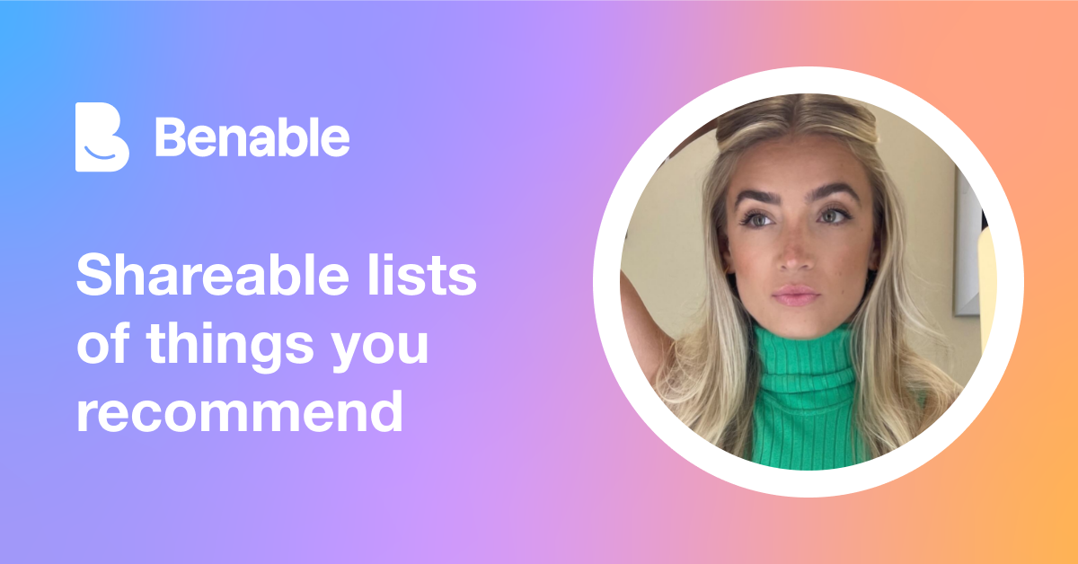Everything @KristenColby (Kristen Colby) recommends - Benable