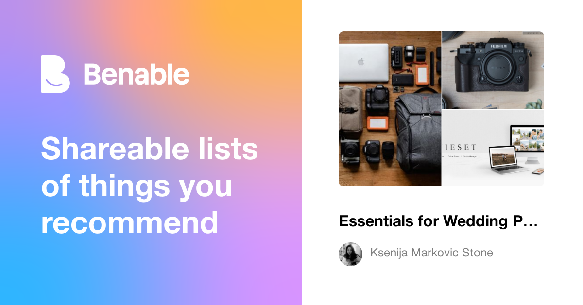 Essentials for Wedding Photography