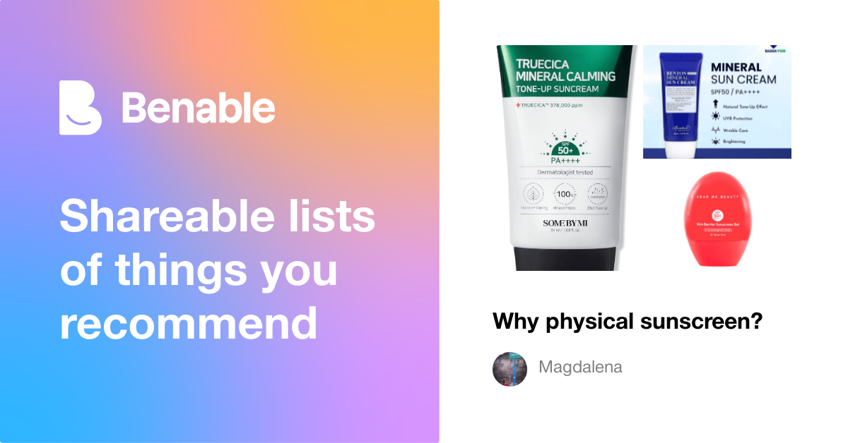 Why physical sunscreen?