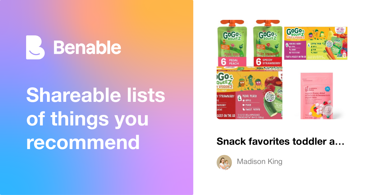 Snack favorites toddler approved