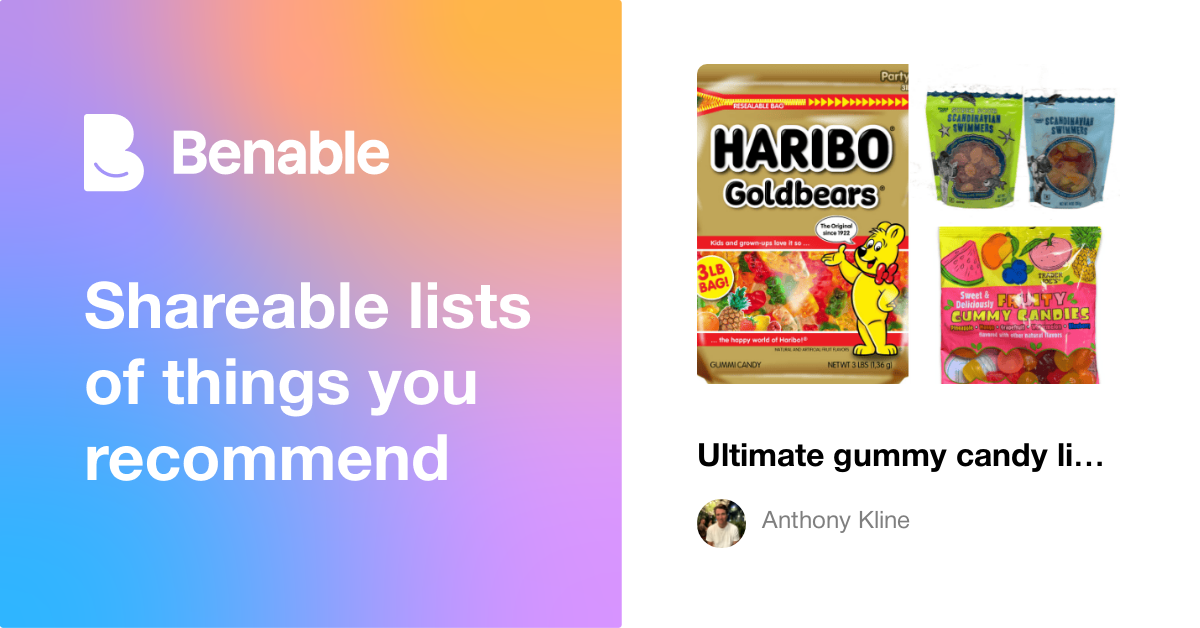 Ultimate gummy candy list for your sweet tooth.