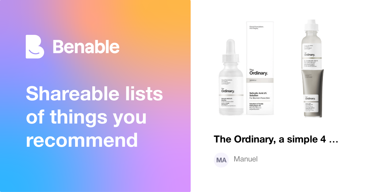 The Ordinary, a simple 4 step routine