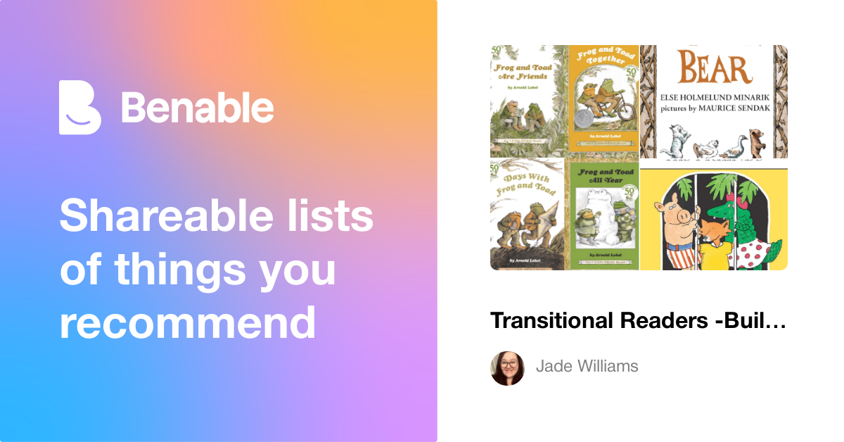 Transitional Readers -Building Confidence in reading