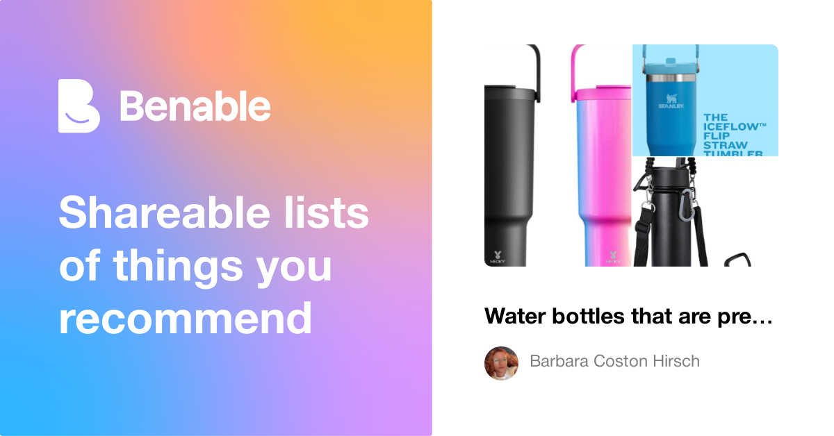 Water bottles that are pretty and functional