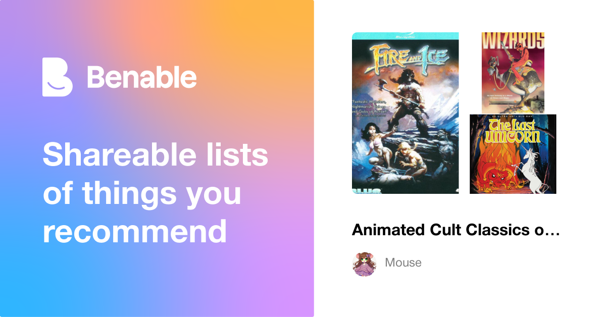 Animated Cult Classics of the '80s (and Just Beyond)