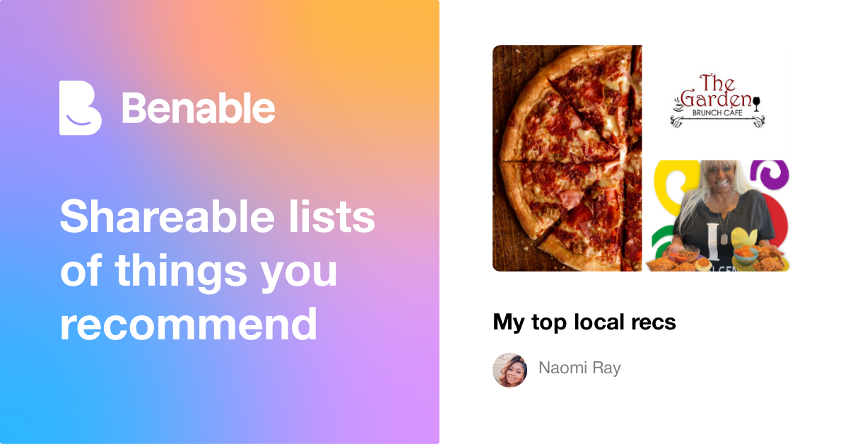 My top local recs