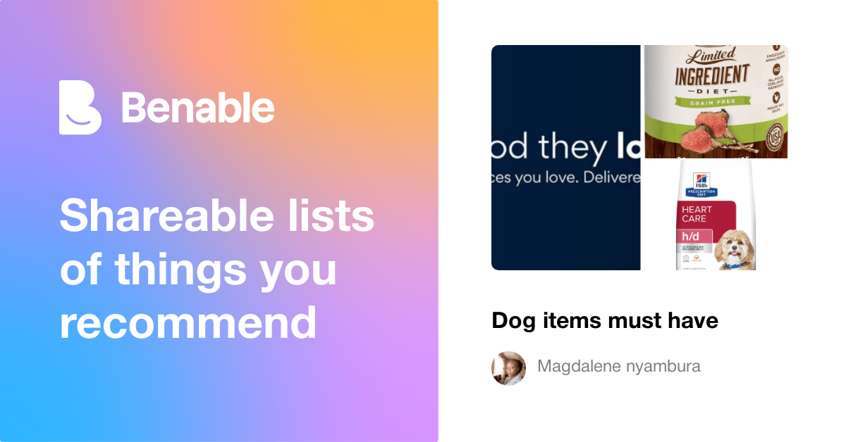 Dog items must have