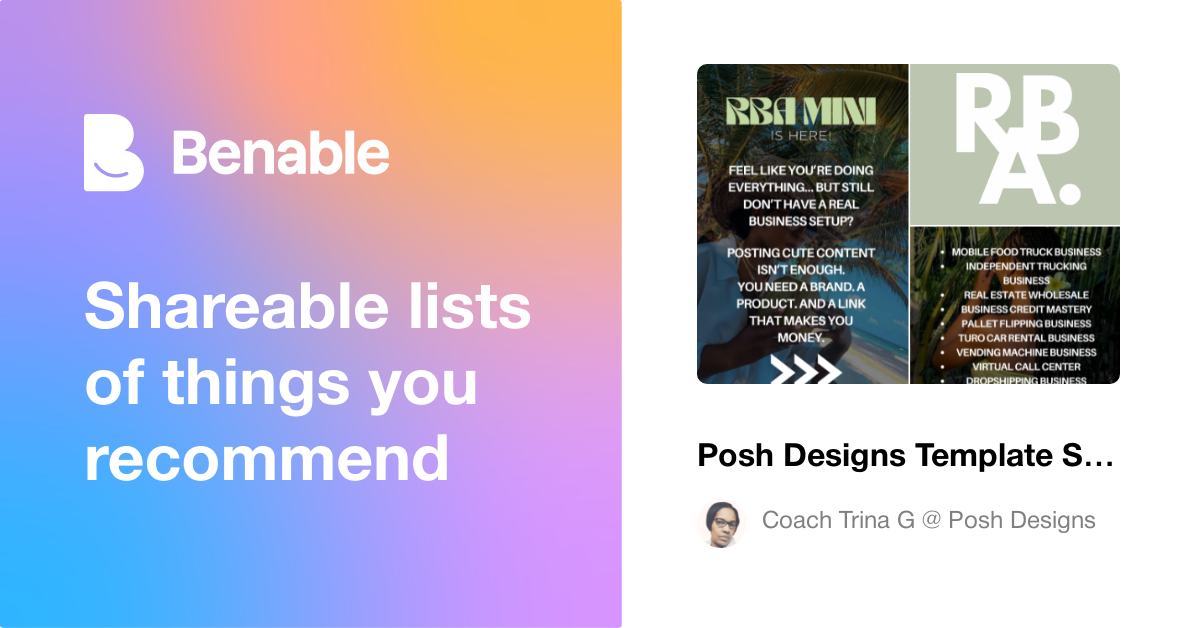 Posh Designs Template Shop