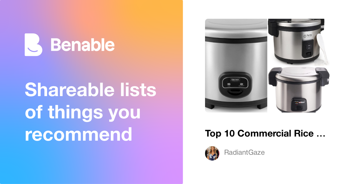 Top 10 Commercial Rice Cookers