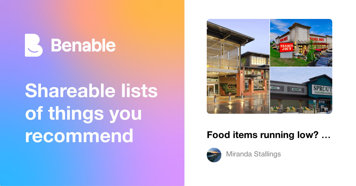 Food items running low? Here are the places you should go!