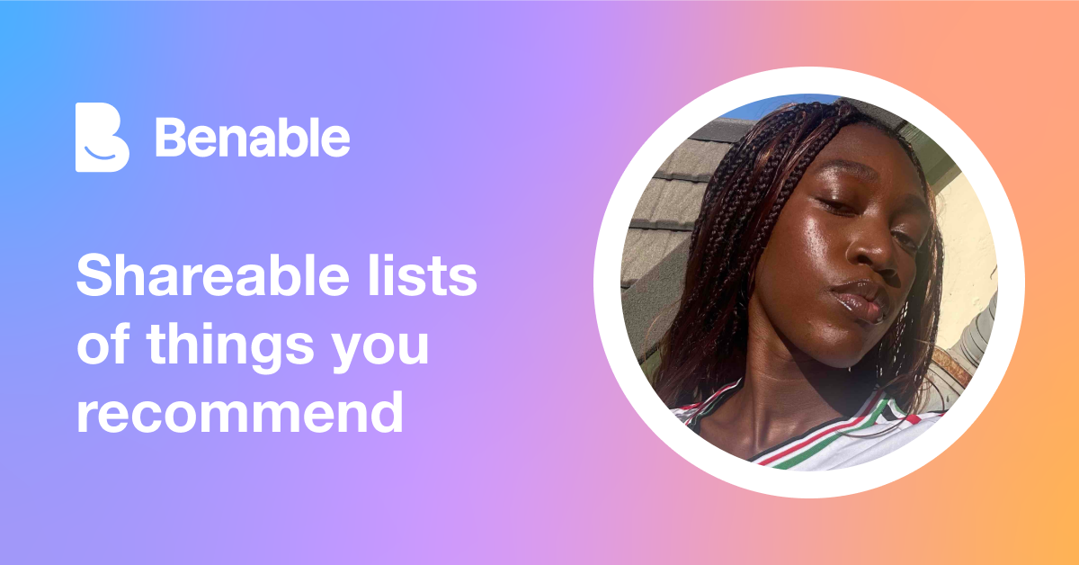 Everything @Sallydicreator (Sally Di) recommends - Benable