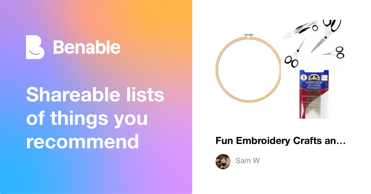 Fun Embroidery Crafts and Projects