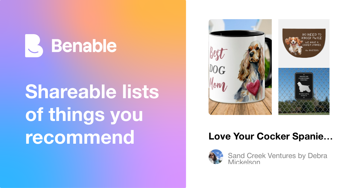 Love Your Cocker Spaniel Dog