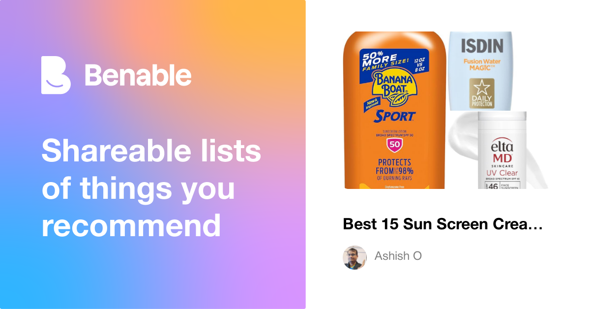 Best 15 Sun Screen Cream Collection