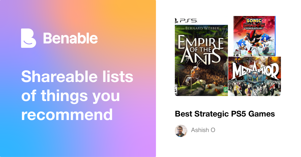 Best Strategic PS5 Games