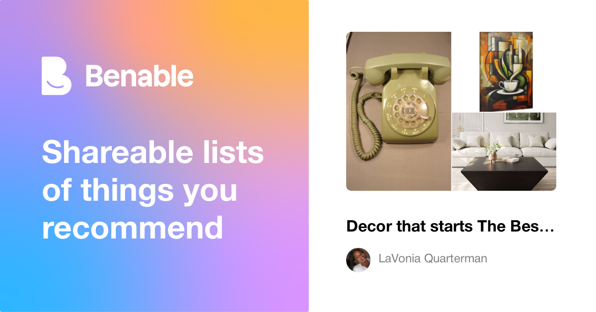 Decor that starts The Best Conversations