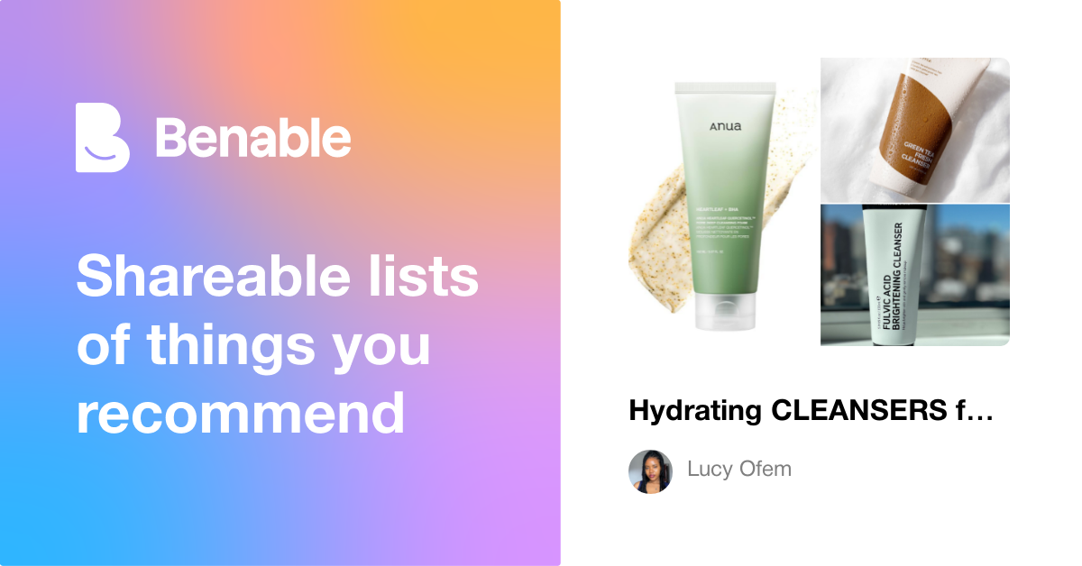Hydrating CLEANSERS for everyday use