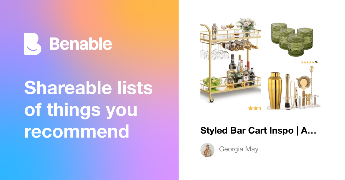 Styled Bar Cart Inspo | Amazon Essentials