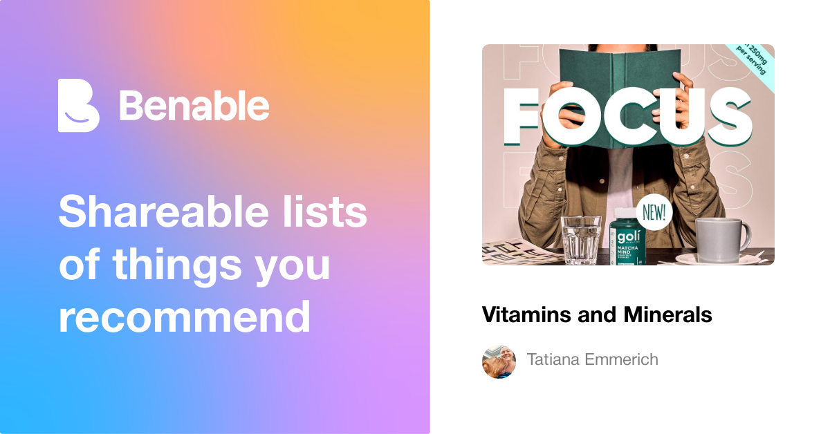 Vitamins and Minerals