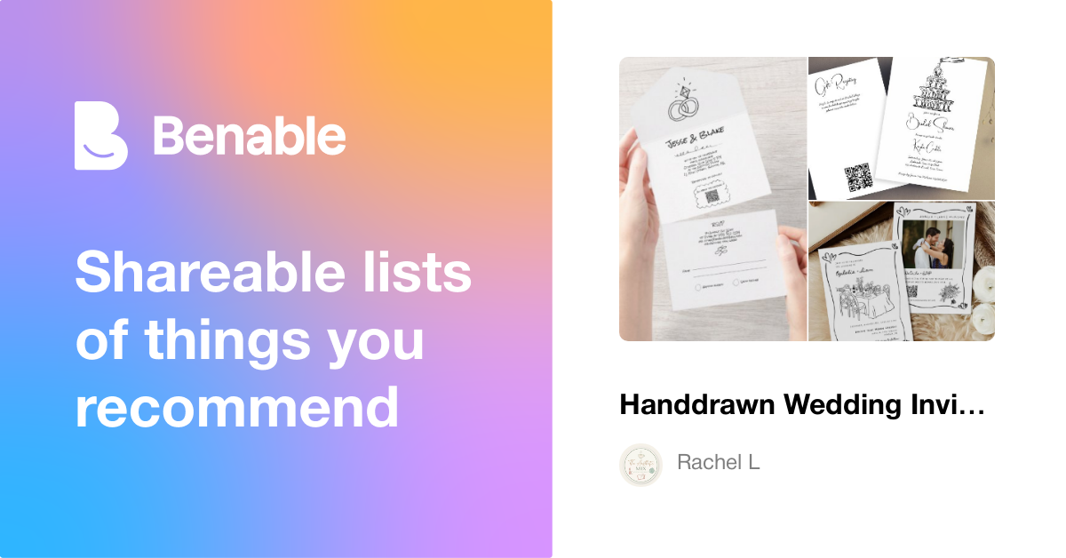 Handdrawn Wedding Invites & Doodle Bridal Shower Finds