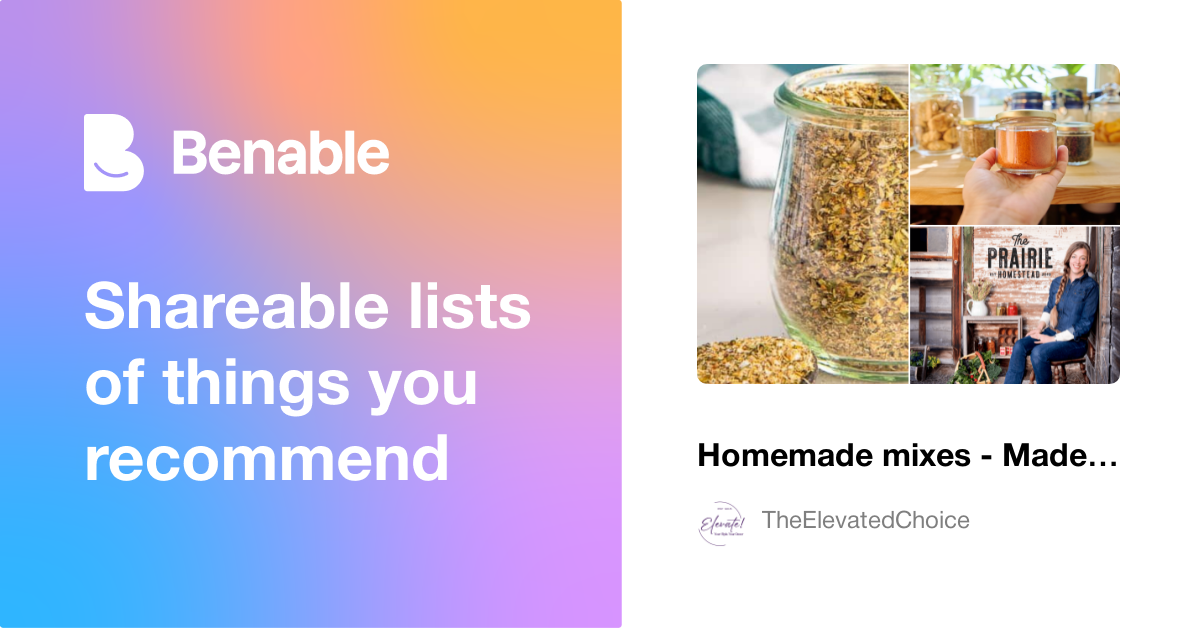 Homemade mixes - Made in Your Kitchen